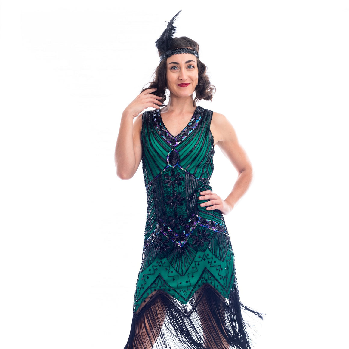 Green Flapper Dress | Green 1920s Dress | Flapper Boutique